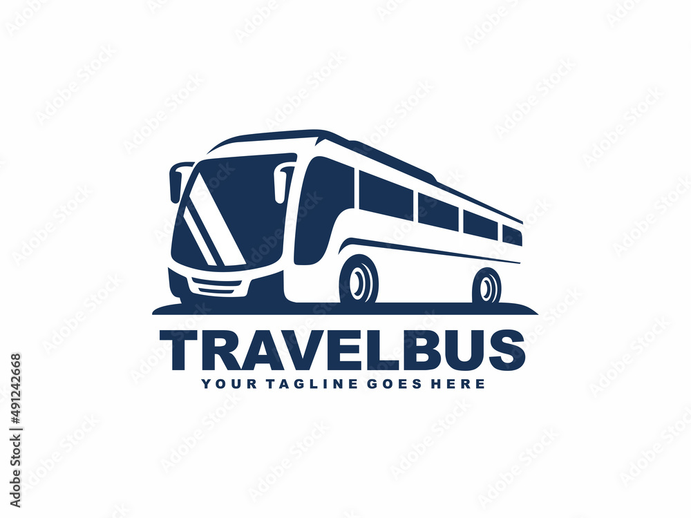 Bus logo design vector. Travel bus logo Stock Vector | Adobe Stock