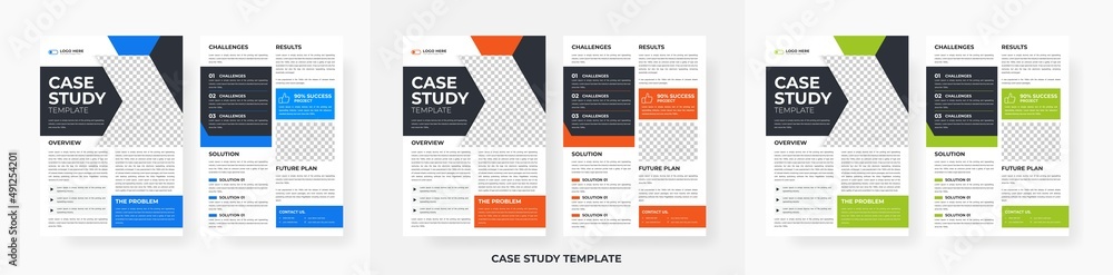 Professional case study template design, creative business case study ...