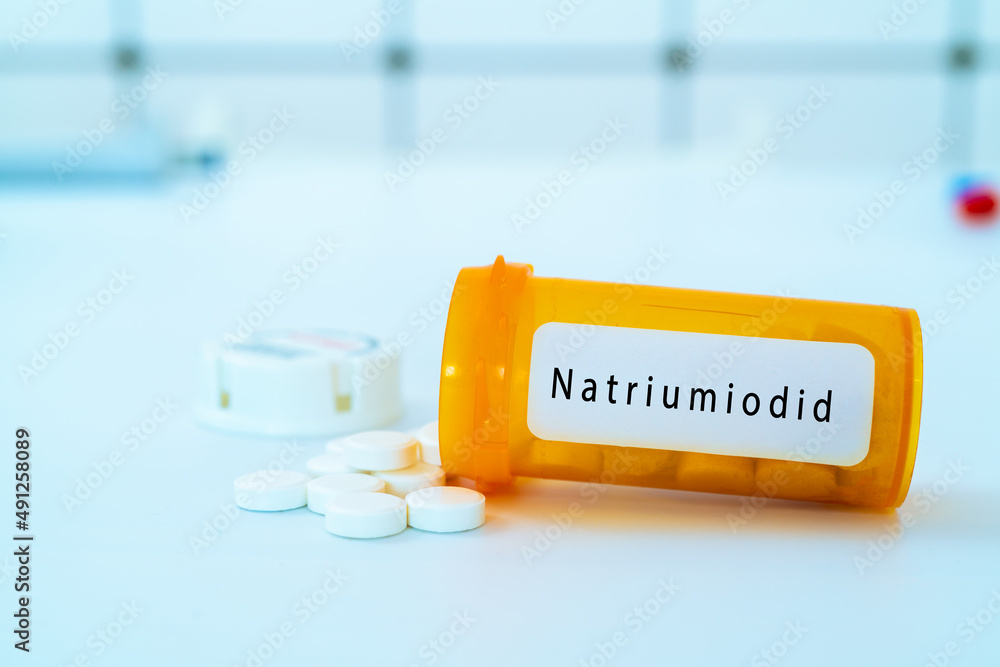 tablets containing iodine Kaliumiodid and Natriumiodid for use in case ...