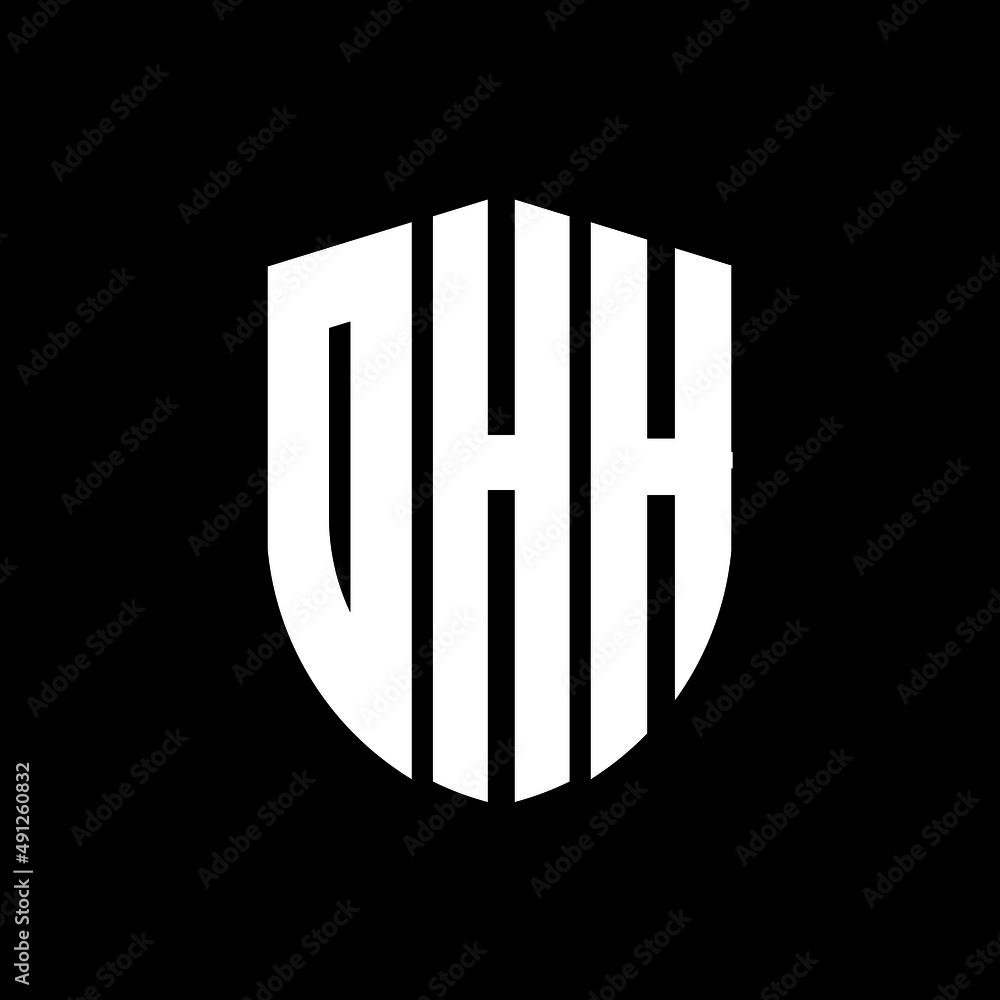 OHH letter logo design. OHH modern letter logo with black background ...