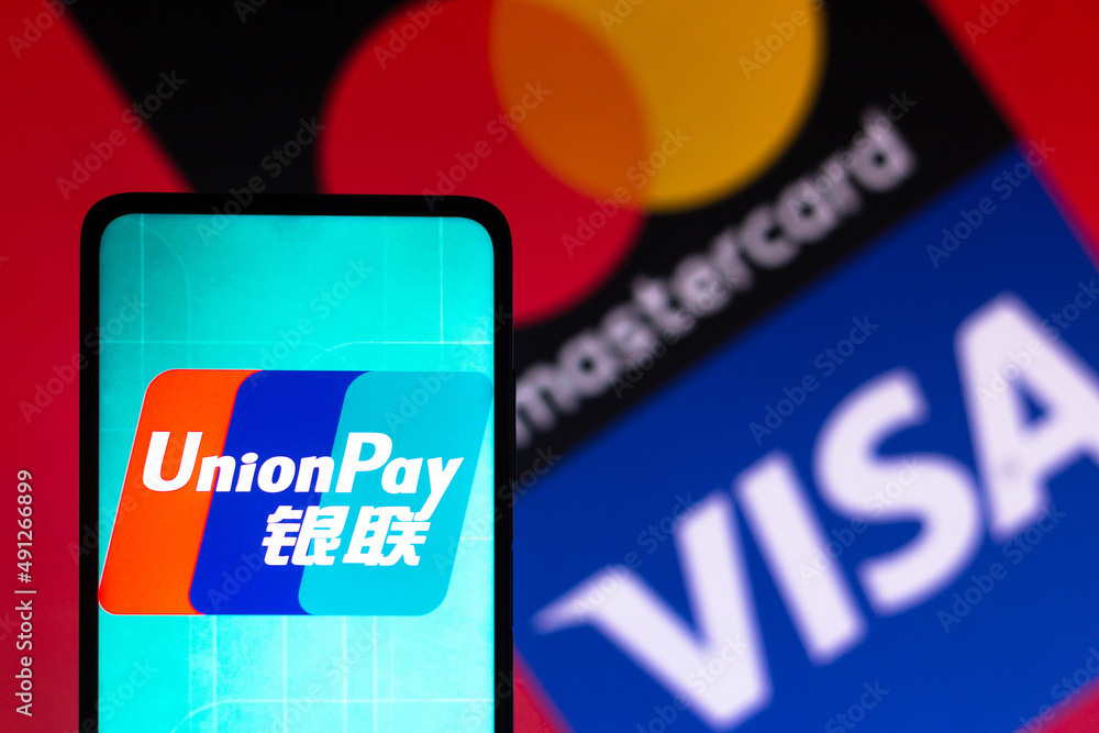 March 7, 2022, Brazil. In this photo illustration, the UnionPay (CUP ...
