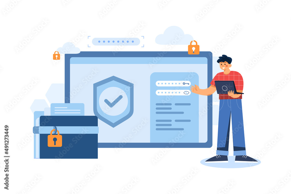 Forgot password Illustration concept. Flat illustration isolated on ...