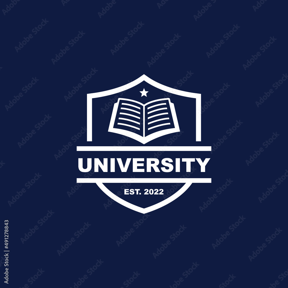 School emblem logo design vector illustration. Education logo ...