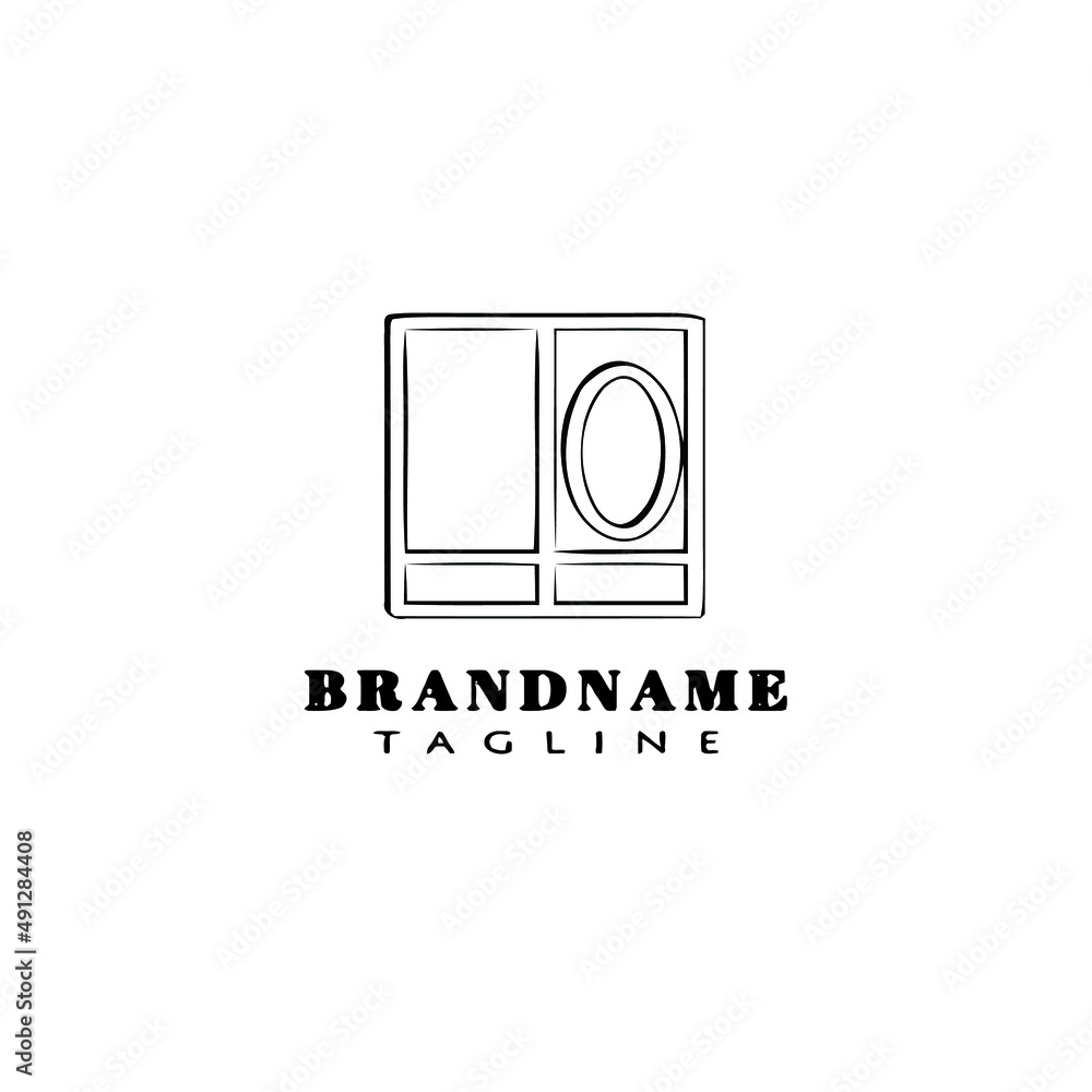 wardrobe logo icon design template black isolated vector illustration ...