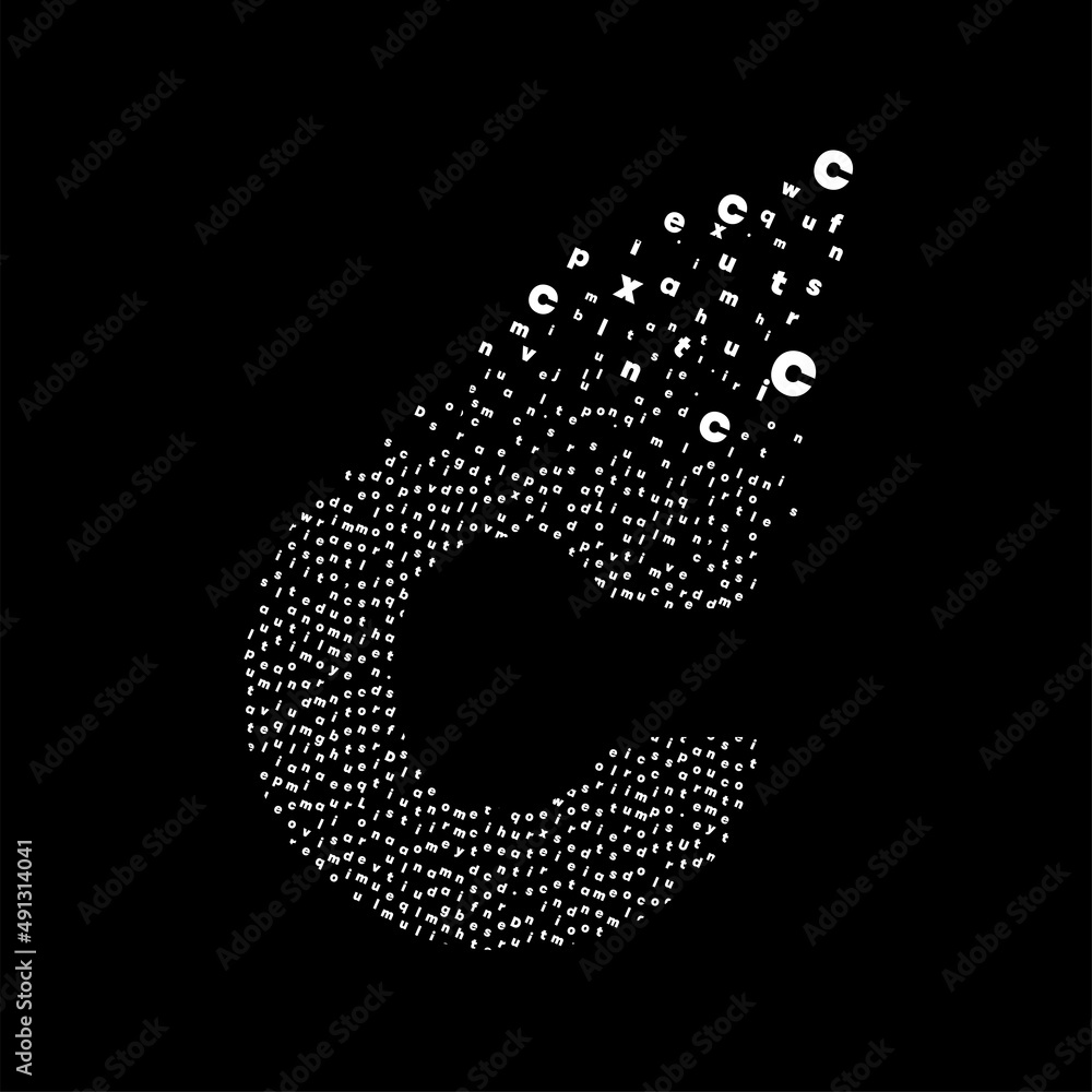 Letter C animated pixel letter logo. Learning letters education. Modern ...