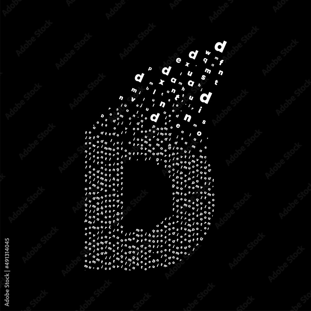 Letter D animated pixel letter logo. Learning letters education. Modern ...