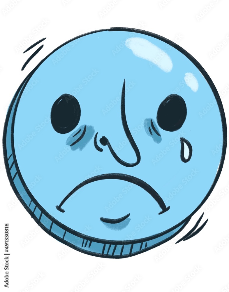 Sad Face Stock Illustration | Adobe Stock