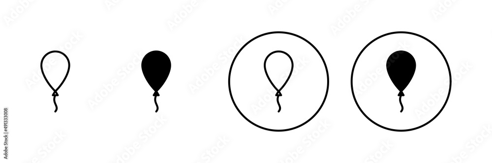 Balloon icons set. Party balloon sign and symbol Stock Vector | Adobe Stock