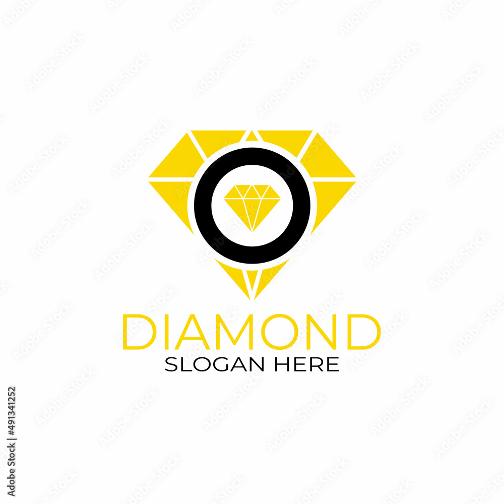 Letter o Diamond Logo Design with Line Art Style. Design Concept, Logos ...