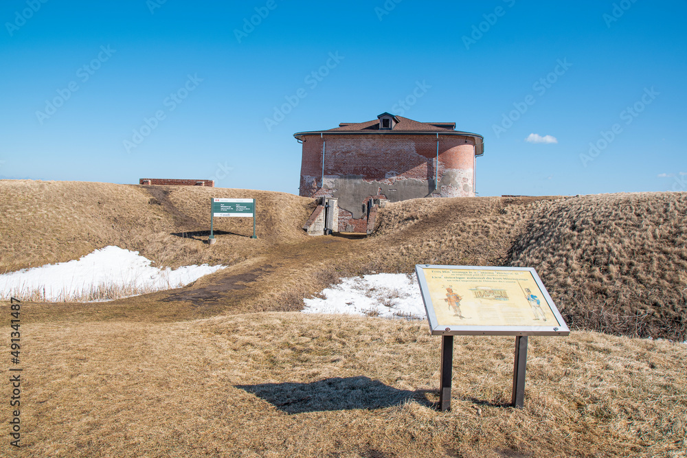 Fort Mississauga, an old Canadian fort from the War of 1812 and now a ...