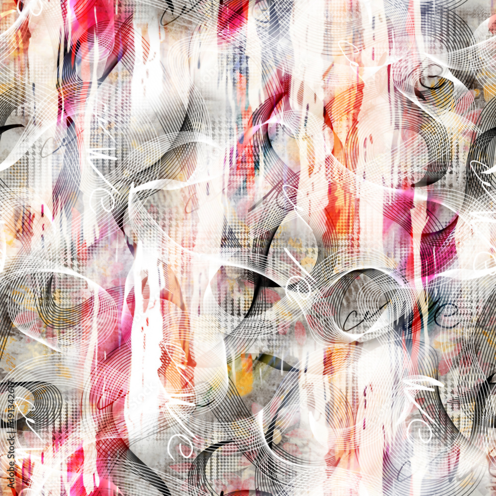 digital abstract background seamless pattern Stock Illustration | Adobe ...