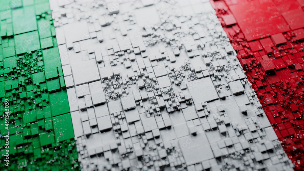 Colors of Italy rendered in a Futuristic 3D style. Italian Network ...