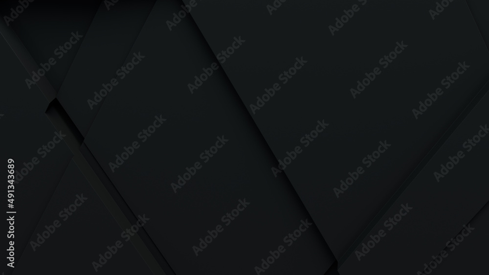 Black, Tech Background with a Geometric 3D Structure. Dark, Minimal ...