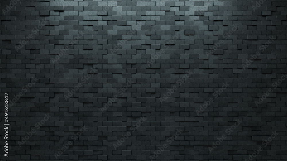 Semigloss, 3D Mosaic Tiles arranged in the shape of a wall. Polished ... Semigloss, 3D Mosaic Tiles arranged in the shape of a wall. Polished ...