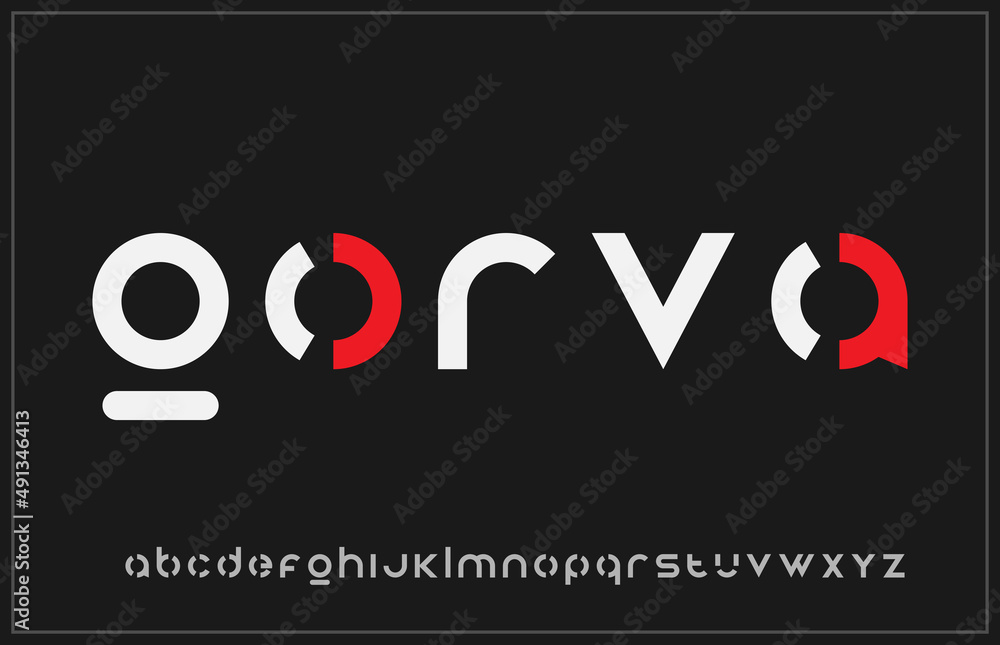 Modern minimal creative cut alphabet small letter logo design Stock ...