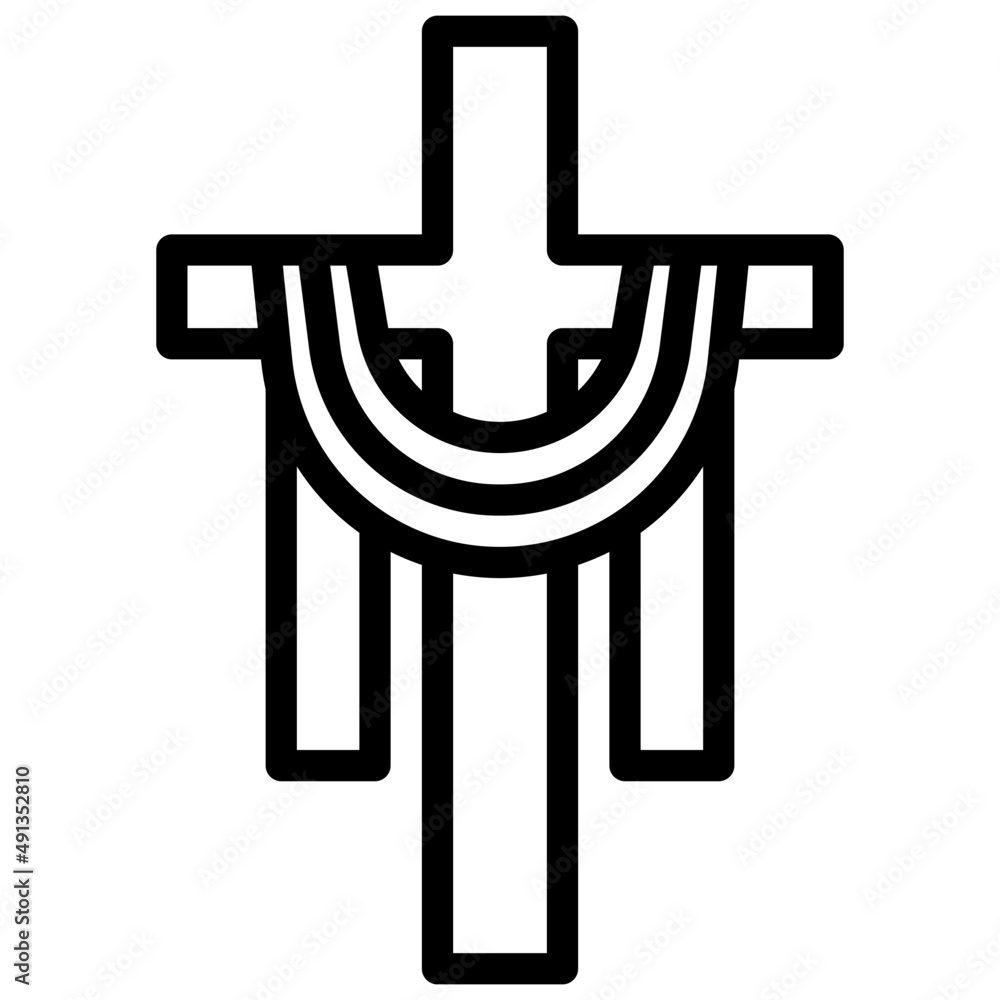 cross outline icon Stock Vector | Adobe Stock
