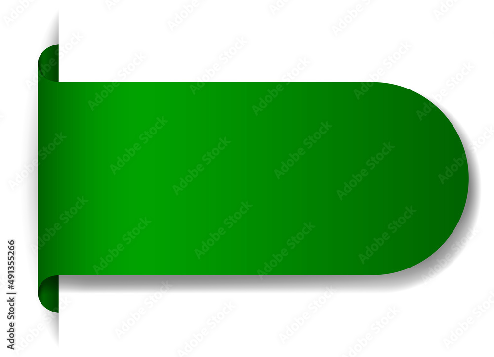 Green banner design on white background Stock Vector | Adobe Stock