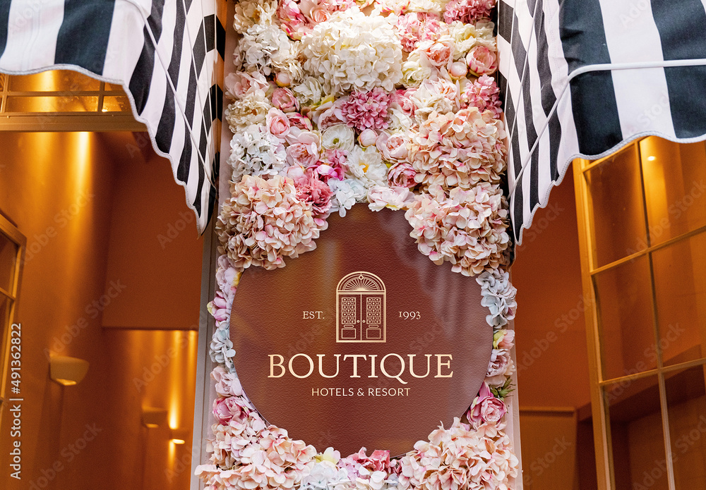 Hotel or Restaurant Banner Mockup Stock Template | Adobe Stock