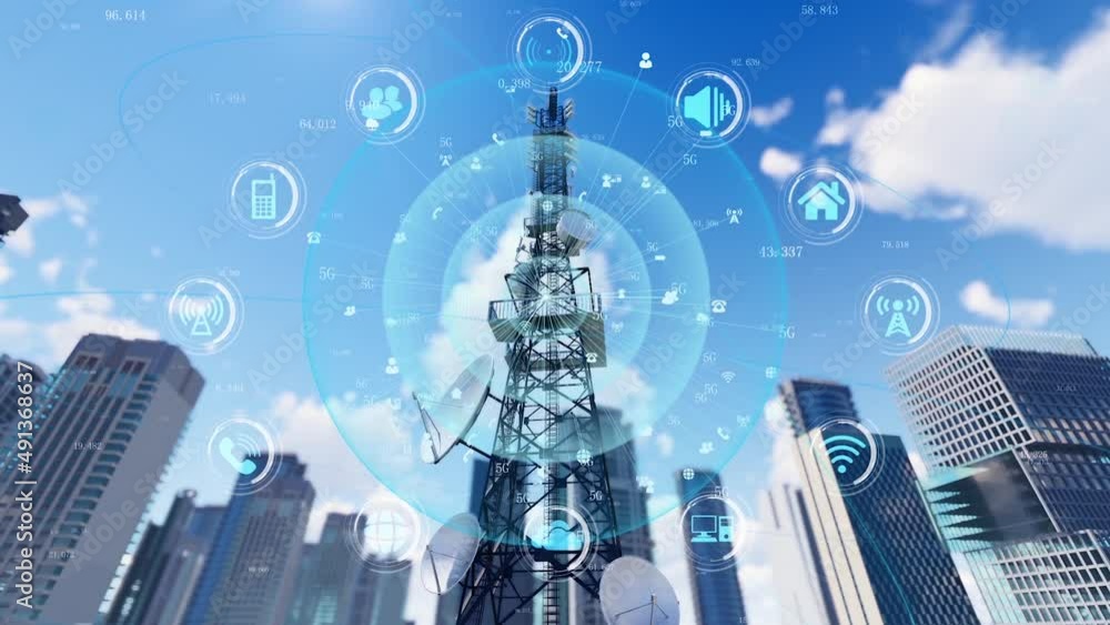 5g base station communication network connects all things to an ...