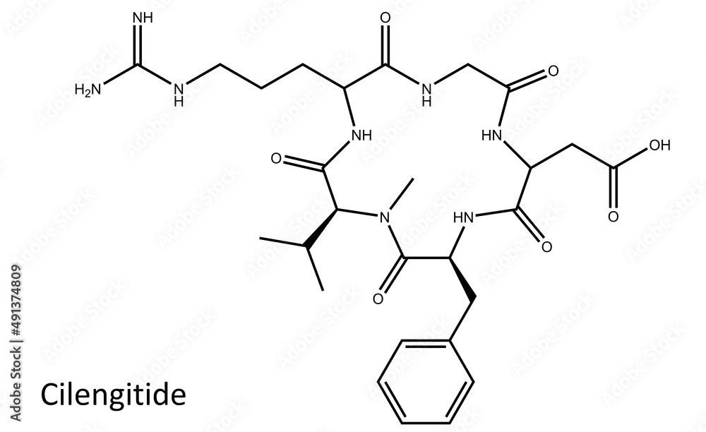 Cilengitide, a cyclic RGD pentapeptide, is currently in clinical phase ...