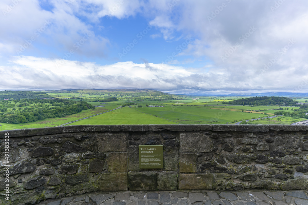 Beautiful scenery from The Ladies' Lookout in Stirling Castle is one of ...