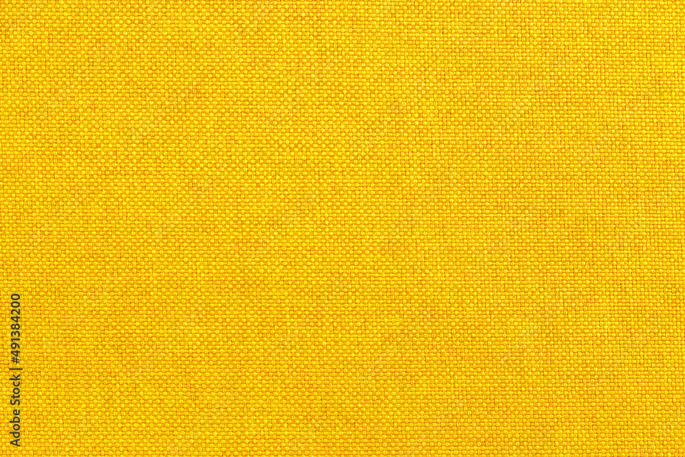 Golden yellow linen fabric cloth texture for background, natural ...