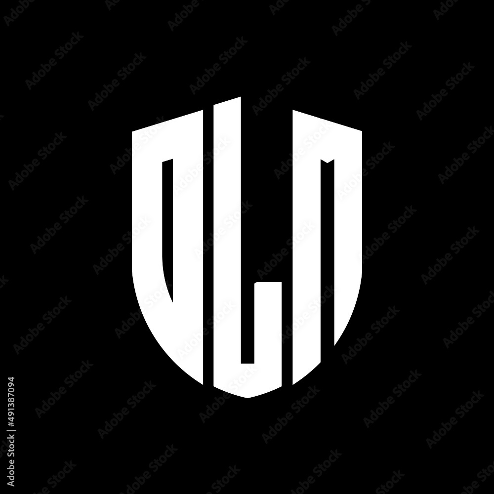 OLM letter logo design. OLM modern letter logo with black background ...