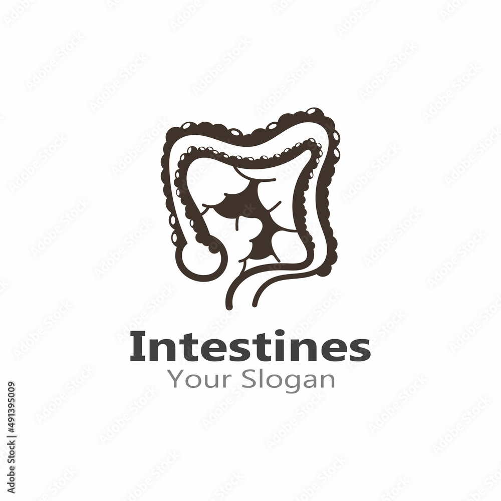 Intestine Icon Vector Logo Design Template Illustration Stock Vector ...