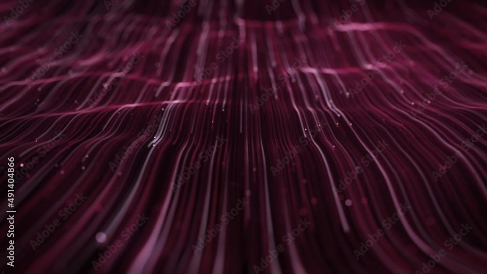 Abstract Light Fiber Strings Flowing Background Loop/ 4k animation of ...