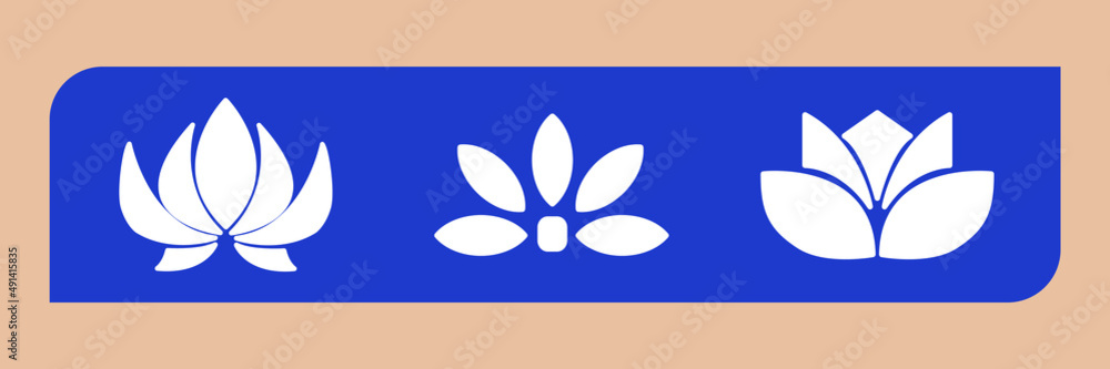 lotus icons symbol vector elements for infographic web Stock Vector ...