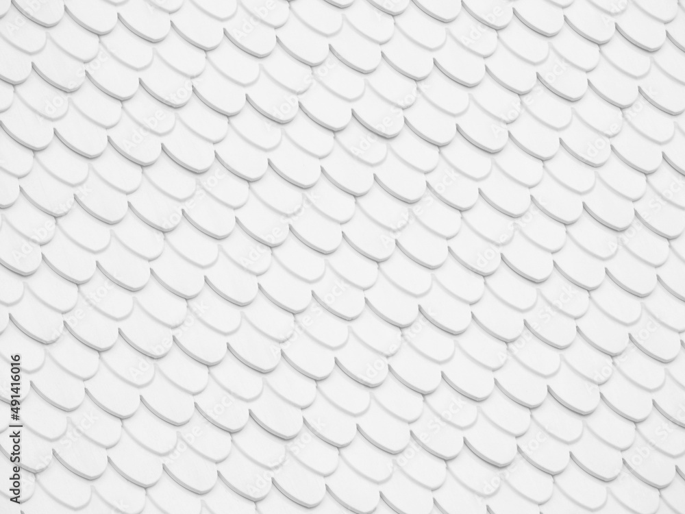 traditional white tile roof pattern Stock Photo | Adobe Stock