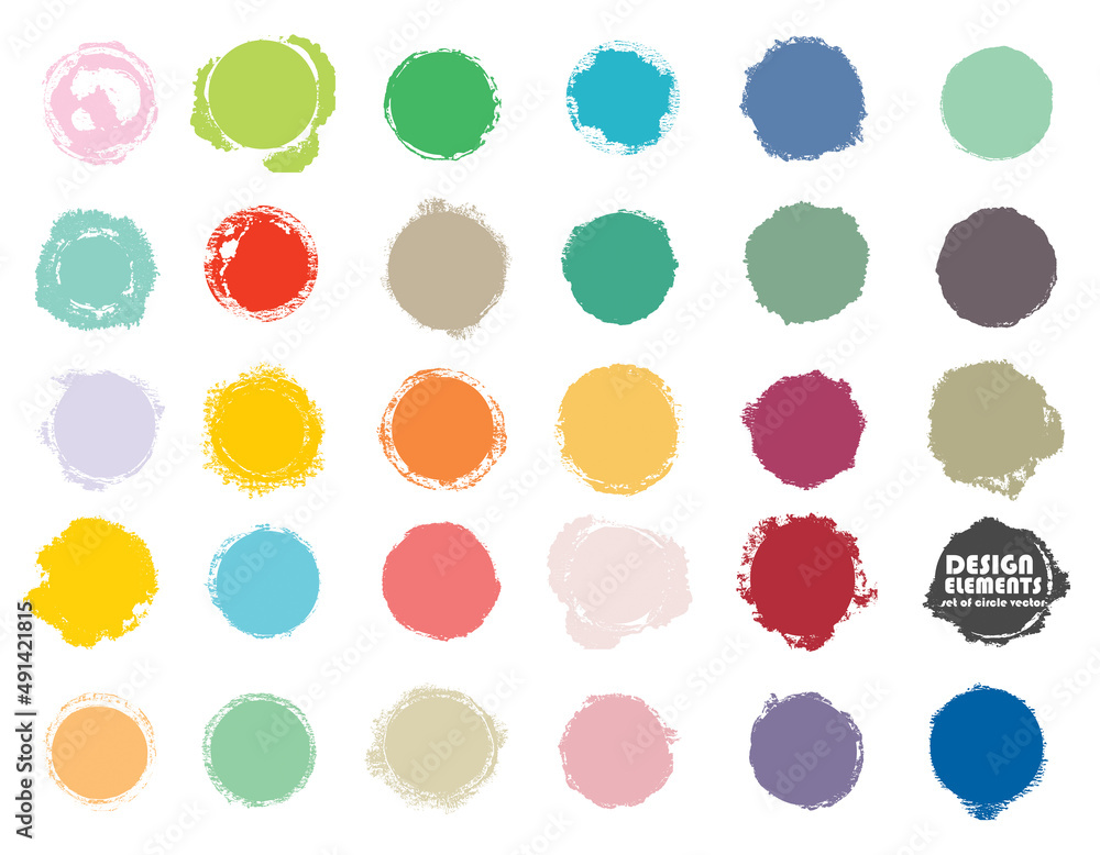 Colorful circle frames design elements for patterns, invitations ...
