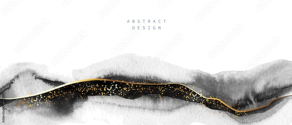 Grey, white, black watercolor fluid painting vector background design ...