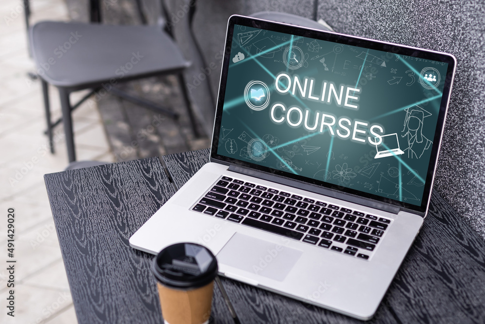 online course, e-learning. Online education Stock Photo | Adobe Stock