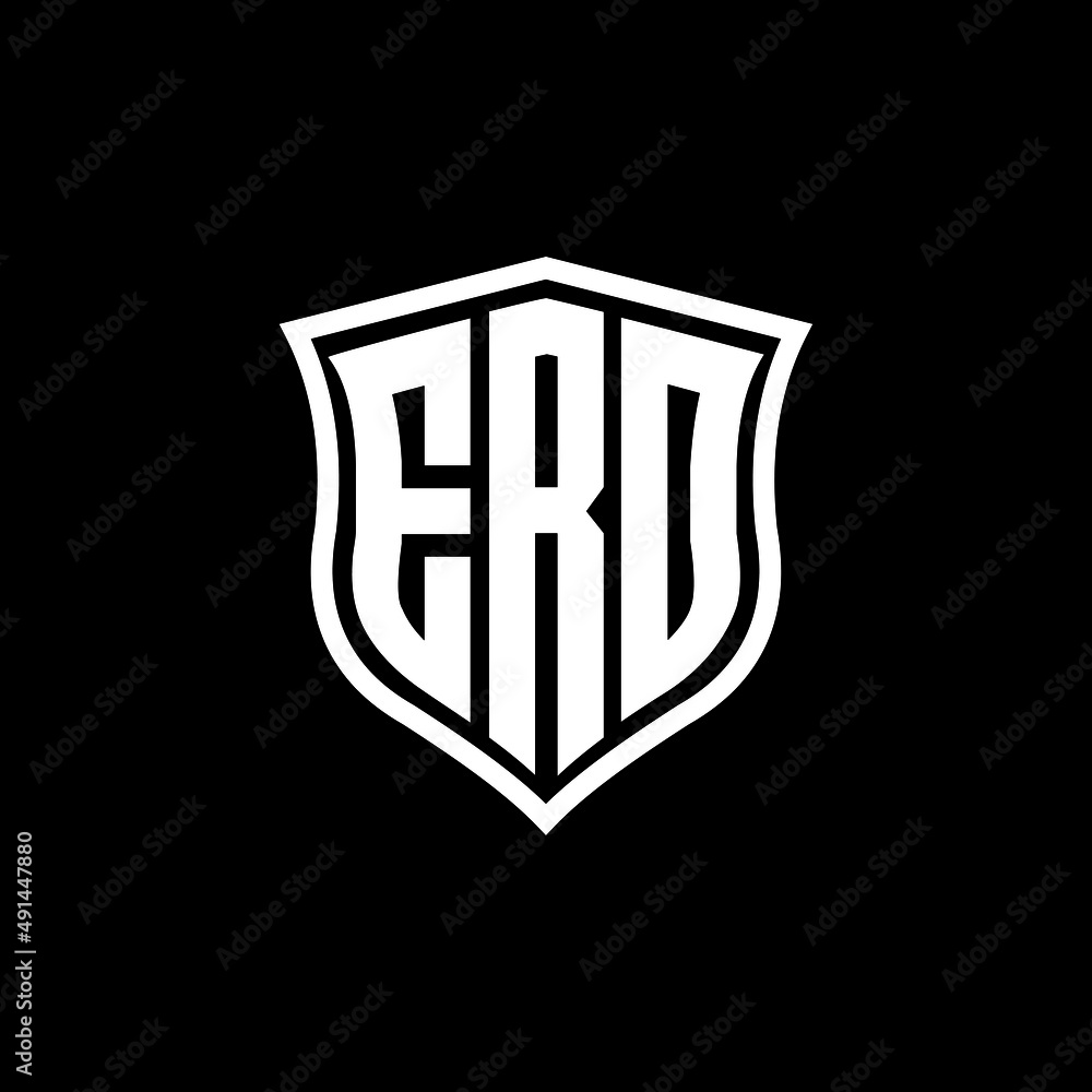 ERD letter logo design with black background in illustrator, cube logo ...
