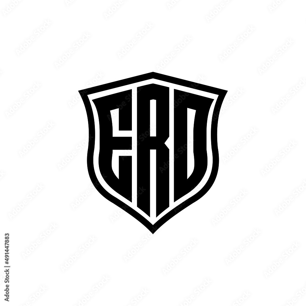 Vetor de ERD letter logo design with white background in illustrator ...