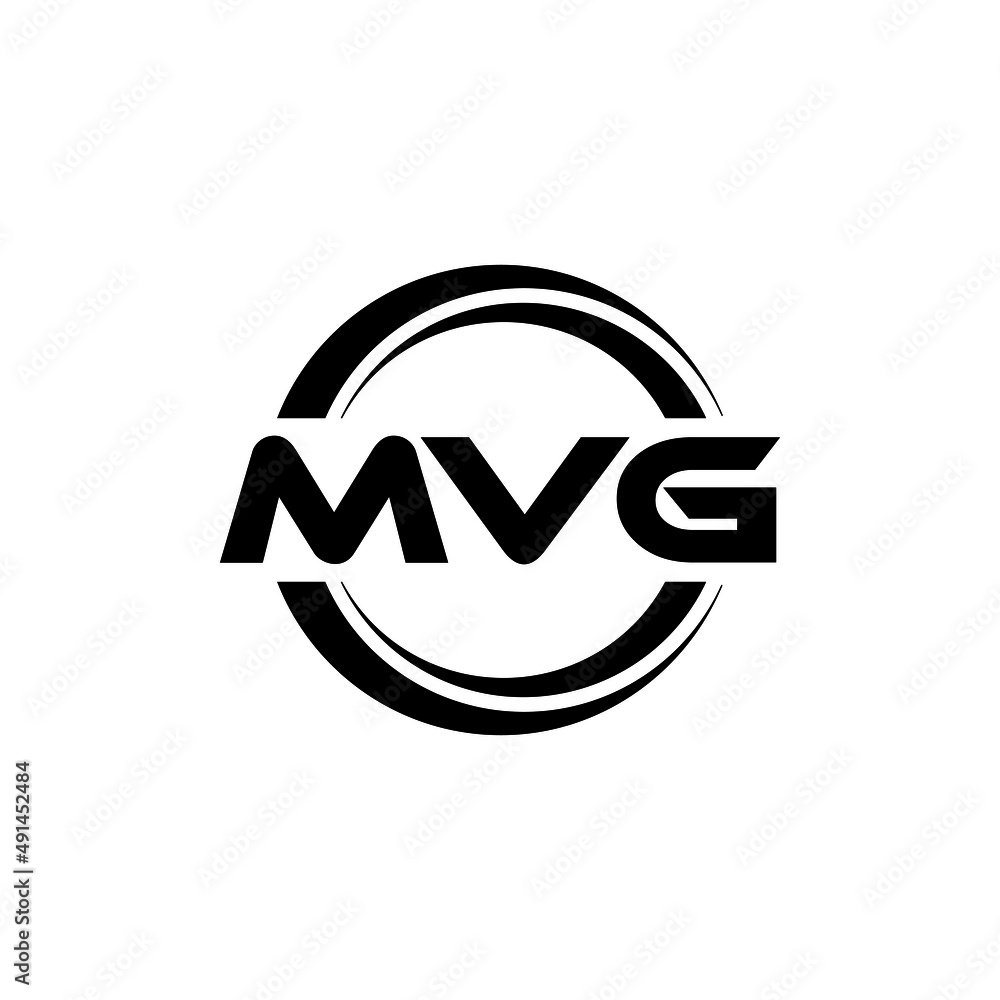 MVG letter logo design with white background in illustrator, vector logo modern alphabet font ...