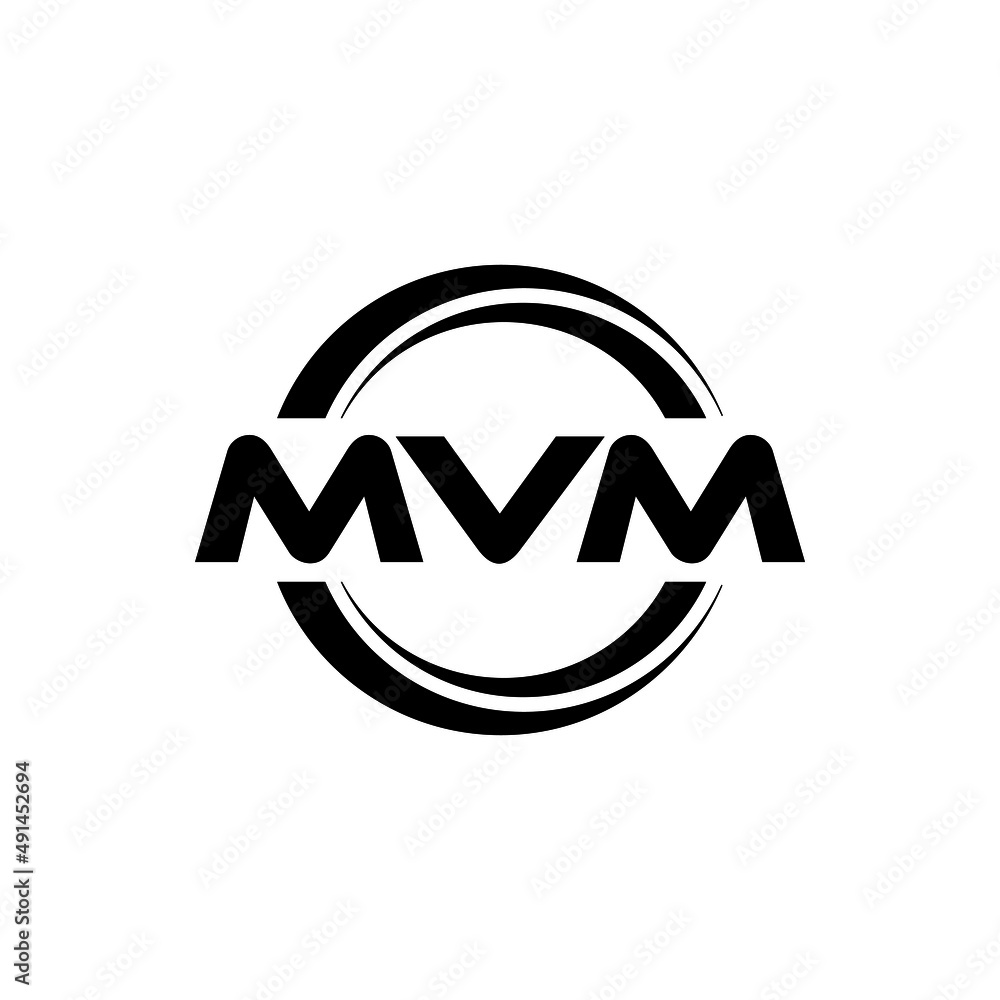 MVM letter logo design with white background in illustrator, vector ...