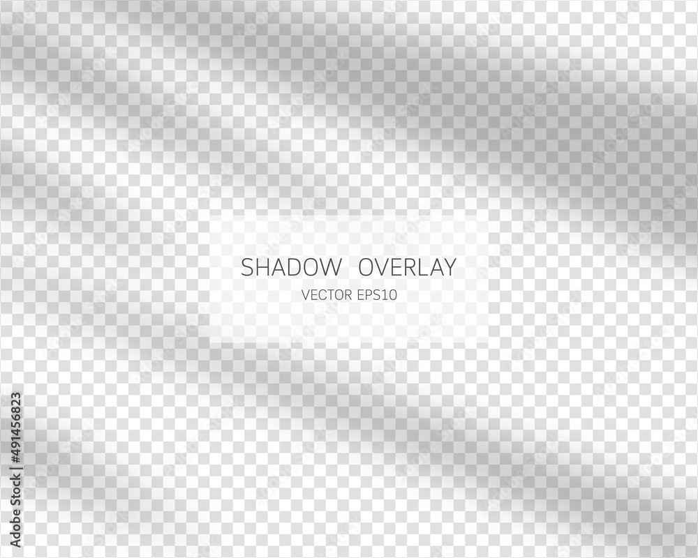 Shadow overlay effect. Natural shadows isolated on transparent ...