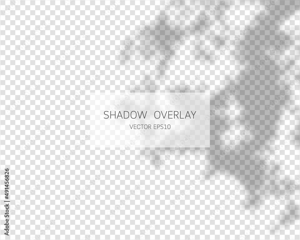 Shadow overlay effect. Natural shadows isolated on transparent ...