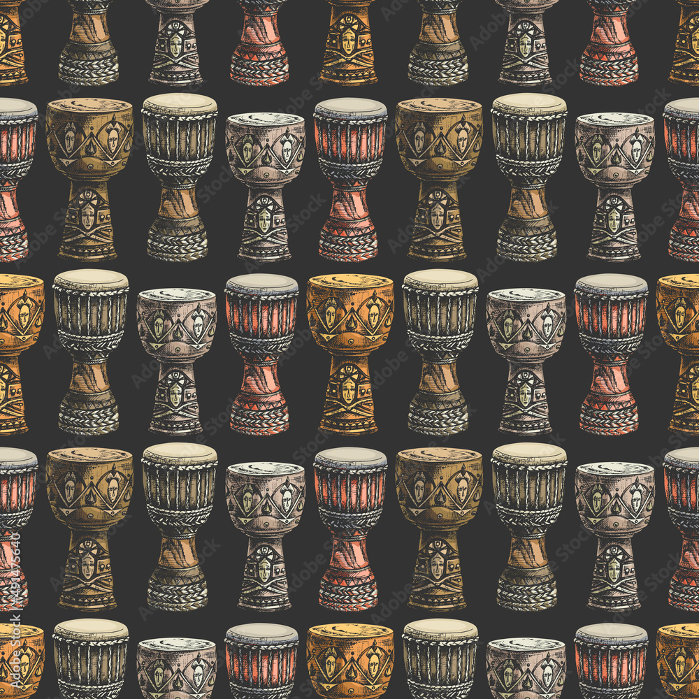 127_djembe_African djembe drum isolated on white background, ethnic ...