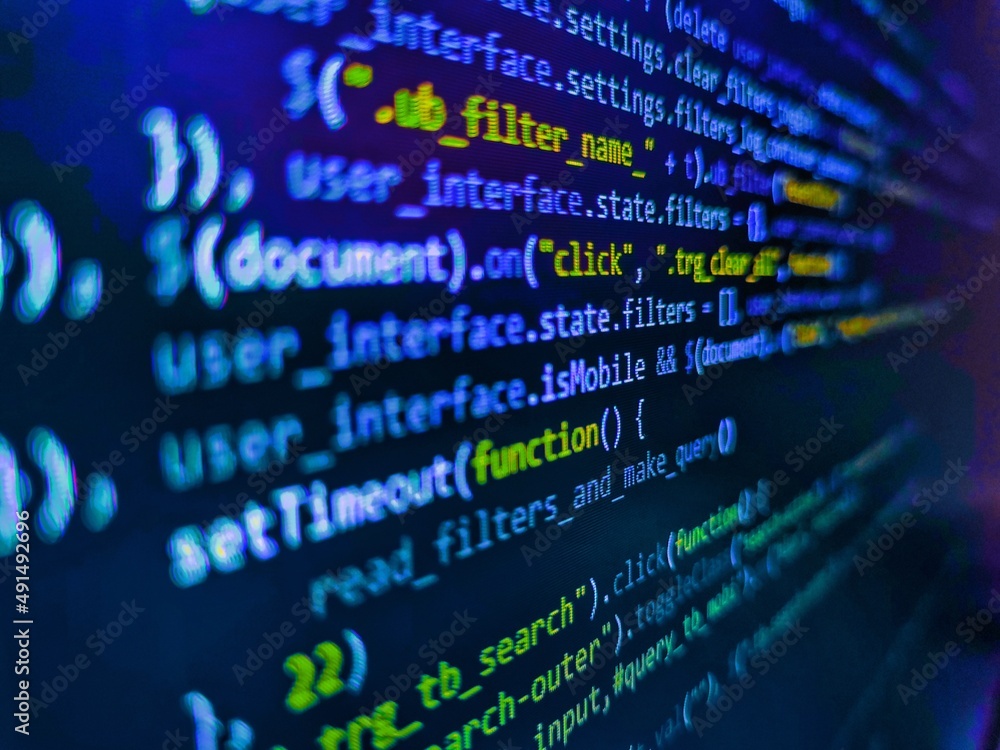 Computer Program Preview Programmer Typing New Lines Of Html Code Abstract Technological