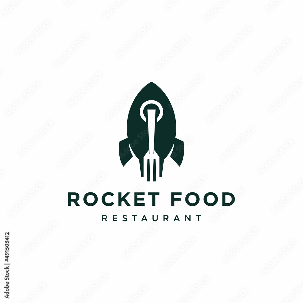 rocket food logo design vector Stock Vector | Adobe Stock