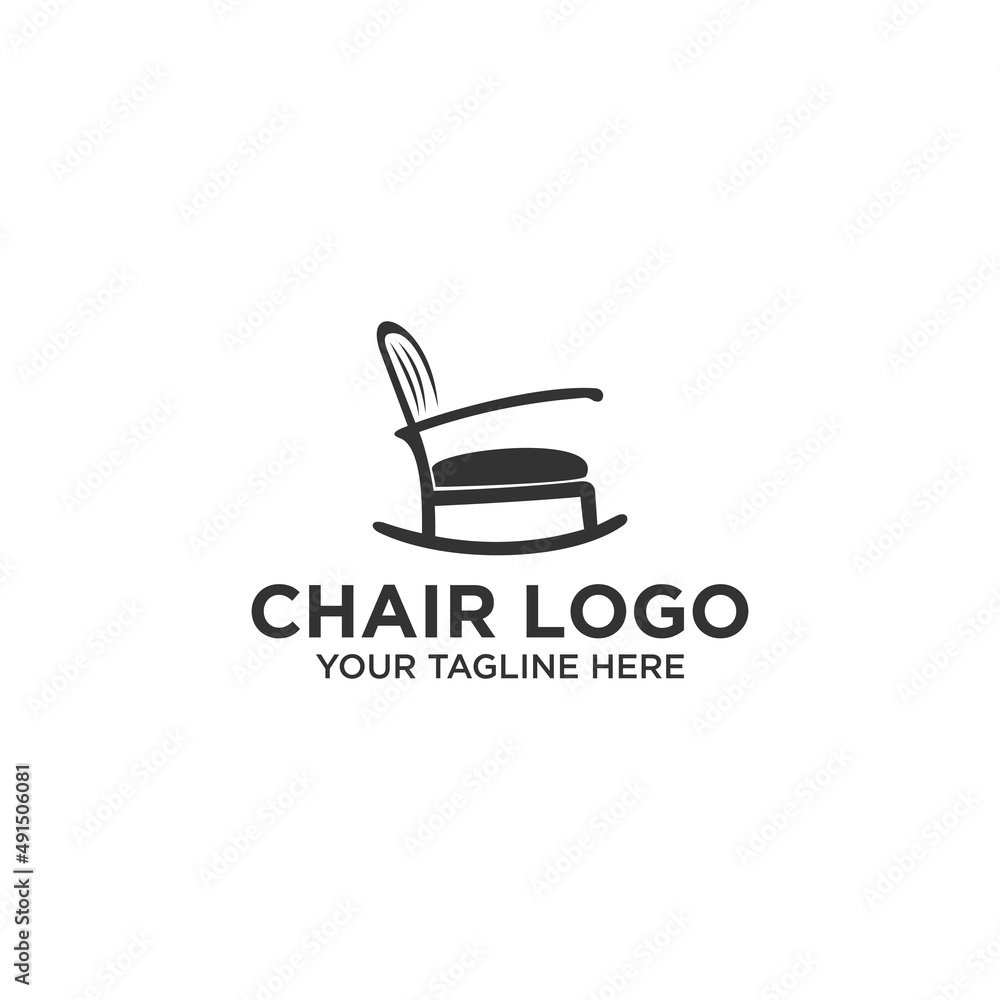 Chair Logo Sign Design Stock Vector | Adobe Stock