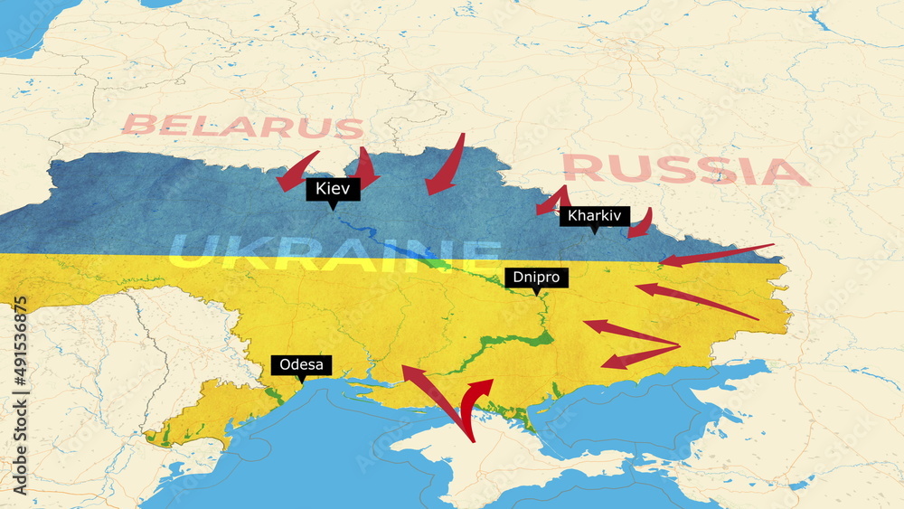 War in Ukraine, Animated map of Russia invasion of Ukraine, the ...