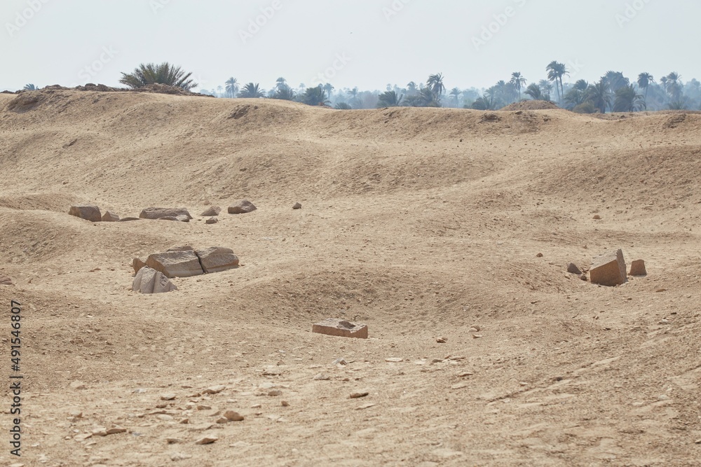 The Pyramid of Hawara, Most Known for Its Lost Labyrinth Stock Photo ...