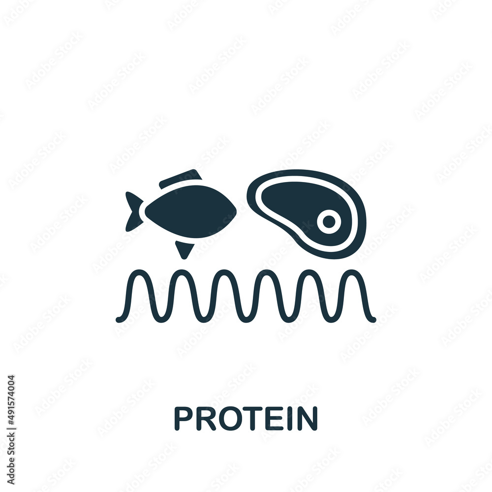 Protein icon. Monochrome simple icon for templates, web design and ...