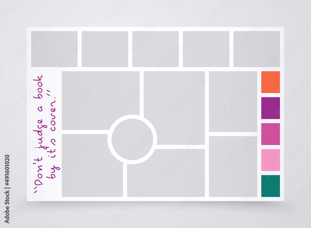 Collage template. Moodboard grid. Mood board background. Photomontage ...