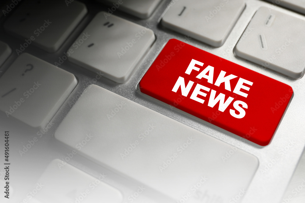 Key with text FAKE NEWS on modern keyboard, closeup Stock Photo | Adobe ...