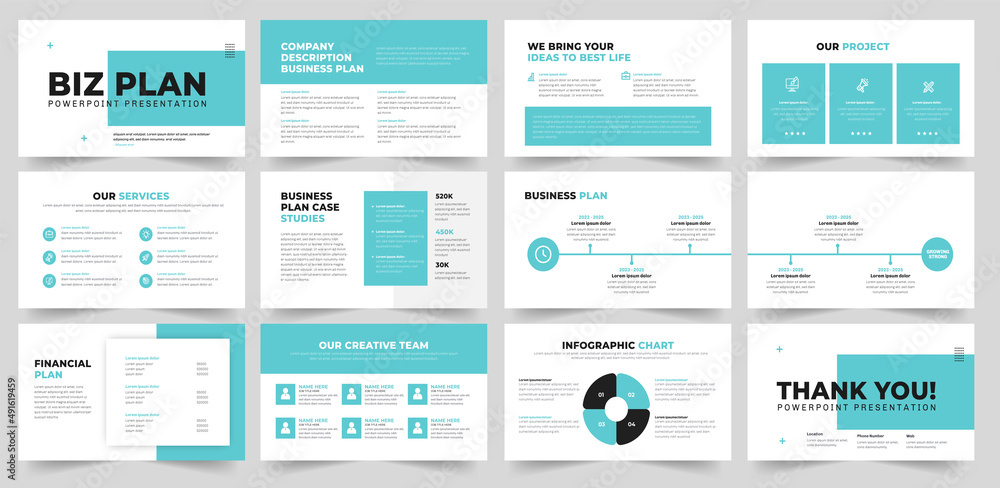 business plan Presentation Template Design Stock Vector | Adobe Stock